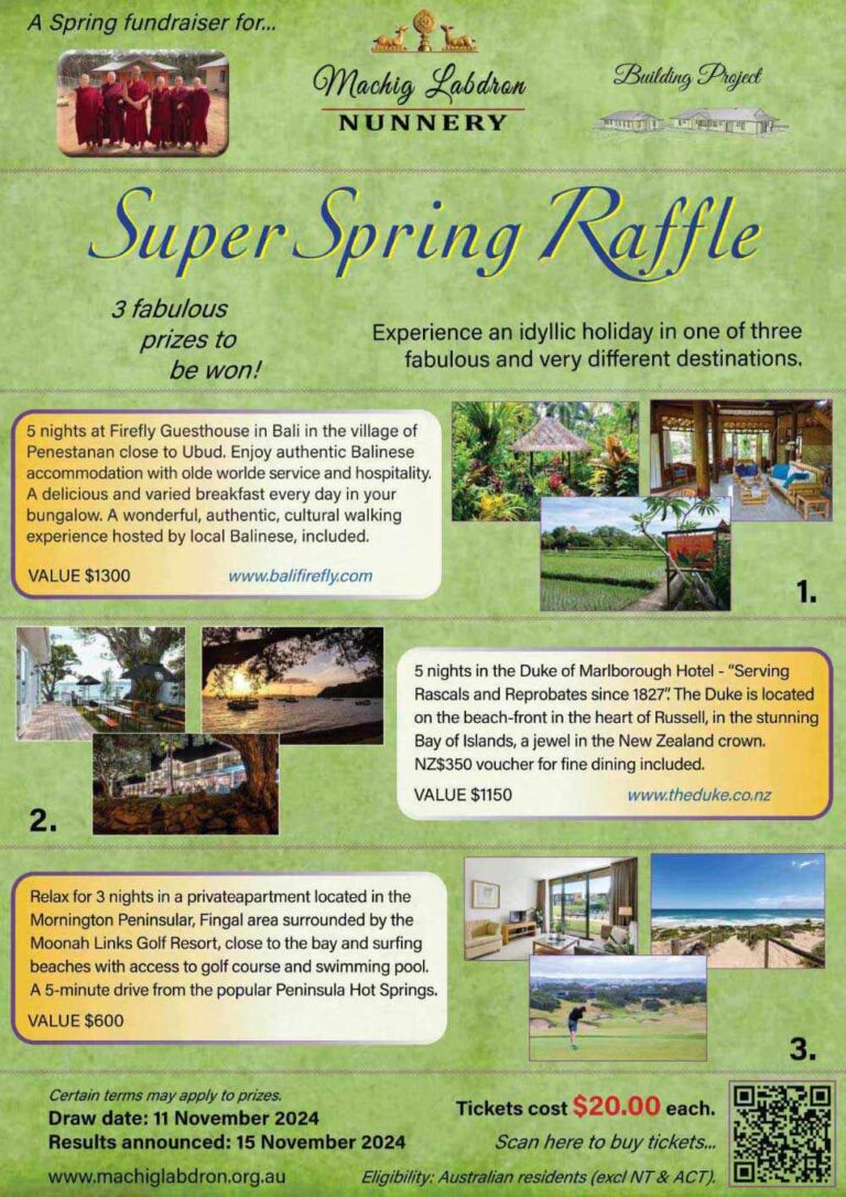 Super Spring Raffle - Machig Labdron Nunnery
